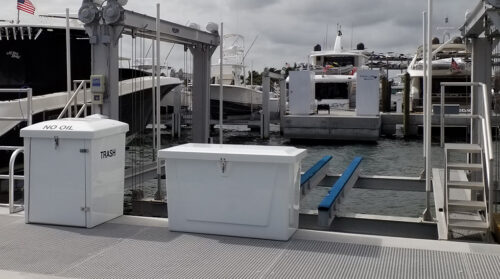 Fiberglass Dock Boxes, Storage Boxes, & Trash Receptacles